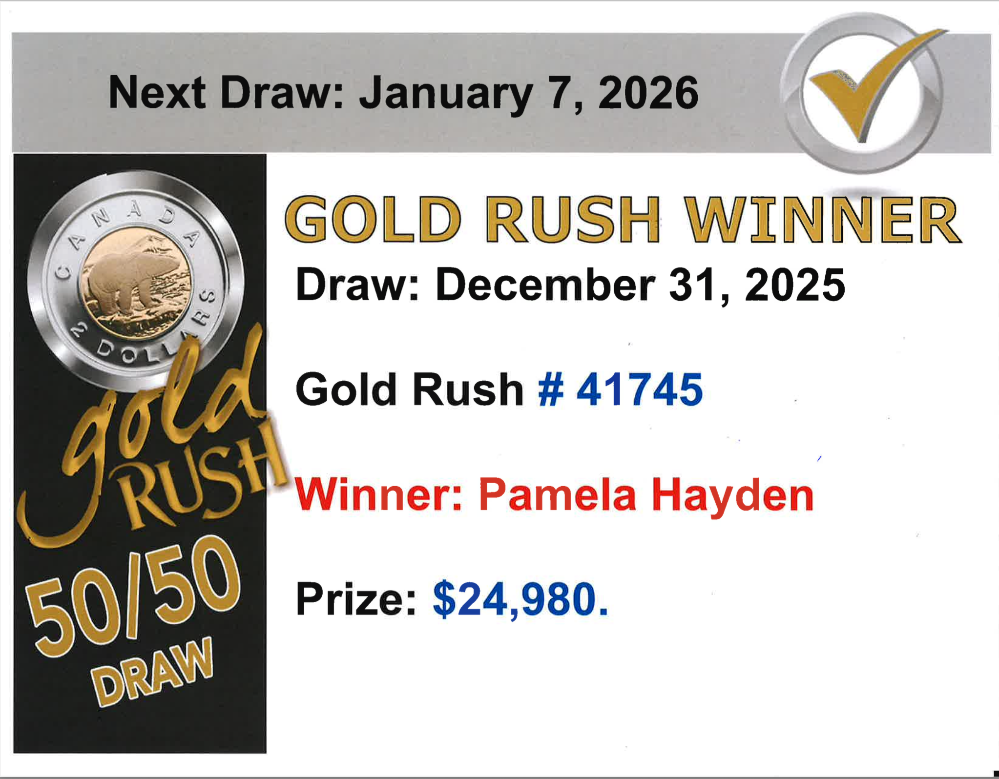 Winners – Gold Rush Miramichi